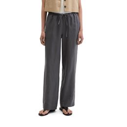 Marc O'Polo Chinohose MARC O'POLO "mit elastischem Tunnelzug-Bund", Damen, Gr. 32, Normalgr&ouml;&szlig;en, oxide grau, Obermaterial: 100% Leinen. Futter: 100% Baumwolle, unifarben, regular fit normal, Hosen Chinohose