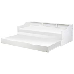 Beliani TAGESBETT 90/200cm Wei&szlig; Edern