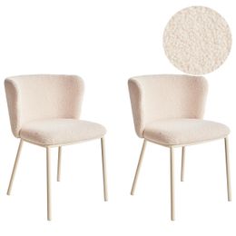 Beliani ESSZIMMERSTUHL Beige Mina II