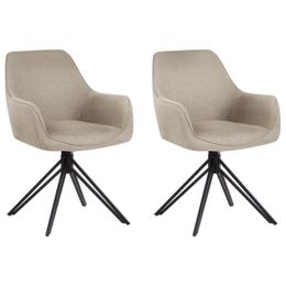 Beliani ESSZIMMERSTUHL Beige Jodar