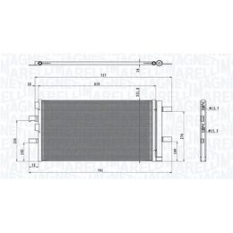 MAGNETI MARELLI Kondensator, Klimaanlage 350203100300 f&uuml;r BMW