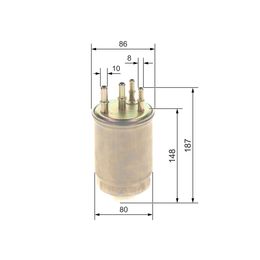 Bosch Kraftstofffilter f026402244 Leitungsfilter 187mm f&uuml;r JAGUAR