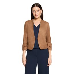 Jackenblazer Betty Barclay "Damen mit 3/4 Arm", Damen, Gr. 36, braun (classic nougat), Samt, Obermaterial: 92% Polyester, 8% Elasthan, gerade normal, Blazer, Material