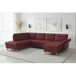 Sit & More Wohnlandschaft SIT & MORE "Pamela", merlot, B:292cm H:90cm T:212cm, Sofas, Wohnlandschaft