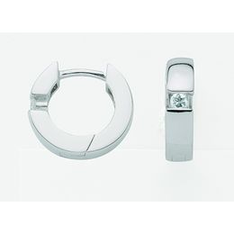 Adelia&acute;s Paar Creolen ADELIA&acute;S "13,3 mm ⌀ Creolen Ohrringe 925 Silber mit Zirkonia", silber, Ohrringe, Damen, Damen, Silber 925 (Sterlingsilber), Silberohrringe