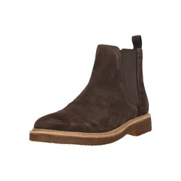 Stiefelette Clarks "Clarkdale Easy", Herren, Gr. 41,5, dunkelbraun, Kalbsleder, Schuhe Stiefelette, mit Contour-Cushion-Fu&szlig;bett