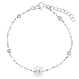 Adelia&acute;s Armband ADELIA&acute;S "Edelstahl Armband mit schimmernder Perle", silber, Armb&auml;nder, Damen, 17cm, Edelstahl, Armband, Perle, 17 cm + 3 cm, silberfarben
