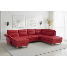 Sit & More Wohnlandschaft SIT & MORE "Pamela", feuerrot, B:292cm H:90cm T:212cm, Sofas, Wohnlandschaft