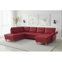 Sit & More Wohnlandschaft SIT & MORE "Pamela", feuerrot, B:292cm H:90cm T:212cm, Sofas, Wohnlandschaft