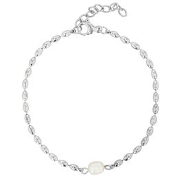 Adelia&acute;s Armband ADELIA&acute;S "Edelstahl Armband mit schimmernder S&uuml;&szlig;wasserperle", silber, Armb&auml;nder, Damen, 17cm, Edelstahl, Armband, Perle, 17 cm + 3 cm, silberfarben