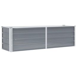 vidaXL Hochbeet, Grau, Metall, 40x45x160 cm, Gartenzubeh&ouml;r, Hochbeete