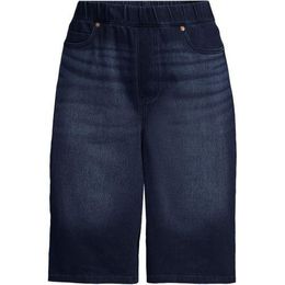LANDS' END Starfish Knit Denim Bermuda-Shorts 30 cm, Damen,  Blau, Baumwoll-Mischung/Polyester-Mischung, by Lands' End