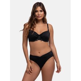 Bikini-Hose Dorina "Fiji", Damen, Gr. S, N-Gr, schwarz, Obermaterial: 67% Polyester, 19% Elasthan, 14% Polyamid, unifarben, Badehosen Bikini-Hose, Im klassischen Hipster-Schnitt