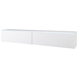 P & B Lowboard D180, Wei&szlig;, Kunststoff, kaltwei&szlig;, 180x30x33 cm, Fsc, stehend, h&auml;ngend, Beleuchtung, Wohnzimmer, Wohnw&auml;nde, Lowboards, Lowboards stehend
