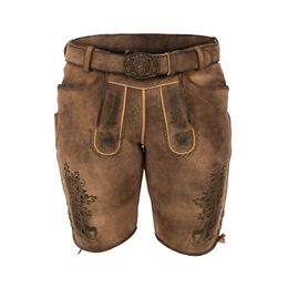 MADDOX COUNTRY Lederhose COUNTRY MADDOX "Lederhose ALLNERSEE", Herren, Gr. 54, EURO, braun (altbraun), Obermaterial: 100% Lederfaserstoff LEAFIBTEX., Hosen