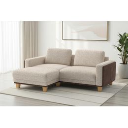 Sit & More Ecksofa SIT & MORE "Concept", cappuccino, B:226cm H:84cm T:167cm, 100% Polyester, Sofas, Ecksofa, Modernes Sofa in drei Fu&szlig;farben zur Auswahl