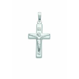 Adelia&acute;s Kreuzkette ADELIA&acute;S "Halskette - Kreuzkette mit Kreuz Anh&auml;nger Korpus aus 925 Silber", silber, Halsketten, Damen, Silber 925 (Sterlingsilber), Kreuzkette, Schmuckset mit bis 45 cm stufenlos verstellbarer 925 Silber Halskette