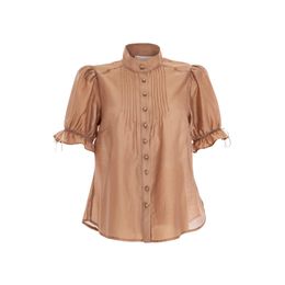 Kr&uuml;ger Blusentop KR&Uuml;GER "Bluse 284167", Damen, Gr. 36, beige (natur), Obermaterial: 84% Lyocell CLY. 16% Polyester PES., Blusen Blusentop