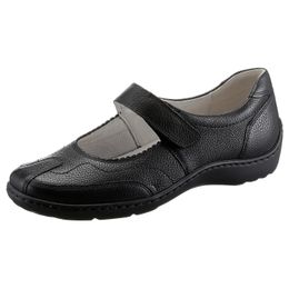 Waldl&auml;ufer Klettschuh WALDL&Auml;UFER "HENNI", Damen, Gr. 5,5 (38,5), schwarz, Nappaleder, Schuhe Klettschuh, Spangenschuh, Komfortschuh in komfortabler Schuhweite H (=sehr weit)