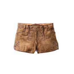 MADDOX COUNTRY Lederhose COUNTRY MADDOX "Lederhose DALIA", Damen, Gr. 34, EURO, braun (sand), Obermaterial: 100% Ziegenleder goatskin., Hosen