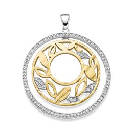 Adelia&acute;s Kettenanh&auml;nger ADELIA&acute;S "Anh&auml;nger aus 925 Silber vergoldet", gold, Schmuckanh&auml;nger, Damen, Silber 925 (Sterlingsilber), Kettenanh&auml;nger, mit Zirkonia