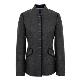 Jeansjacke OS-Trachten "Jacke 452003-3983", Damen, Gr. 40, grau (dunkelgrau), Obermaterial: 100% Wolle WO., Jacken Jeansjacke