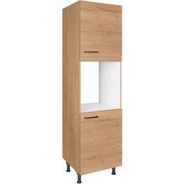 Backofenumbauschrank Nobilia "MIAMI", Ausrichtung w&auml;hlbar, mit zwei zus&auml;tzlichen T&uuml;ren", front: eiche sierra nachbildung korpus: eiche sierra nachbildung, B:60cm H:216,6cm T:58,3cm, Schr&auml;nke, Backofenumbauschrank, vormontiert, Breite/H&ouml;he: 60/167,8 cm