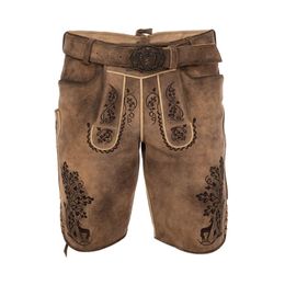 MADDOX COUNTRY Lederhose COUNTRY MADDOX "Lederhose ALLNERSEE", Herren, Gr. 56, EURO, braun (sand), Obermaterial: 100% Lederfaserstoff LEAFIBTEX., Hosen