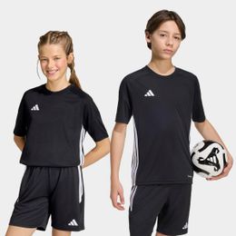 Fu&szlig;balltrikot adidas Performance "TIRO 26 ESSENTIALS KIDS TRIKOT", Jungen, Gr. 128, schwarz, schwarz, wei&szlig;, Obermaterial: 100% Polyester, Rundhals, Trikots Fu&szlig;balltrikot