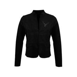 Jeansjacke HANGOWEAR "Jacke FIRENZE", Damen, Gr. XXL, schwarz, Obermaterial: 95% Polyester PES. 5% Elasthan EL., Jacken Jeansjacke
