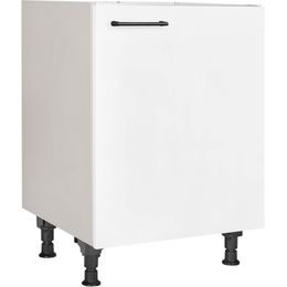 Sp&uuml;lenschrank Nobilia "MIAMI", Ausrichtung w&auml;hlbar, vormontiert, in den Breiten", front: seidengrau korpus: seidengrau, B:60cm H:87cm T:58,3cm, Schr&auml;nke, Sp&uuml;lenschrank, 45 und 60 cm, mit h&ouml;henverstellbaren Sockelf&uuml;&szlig;en