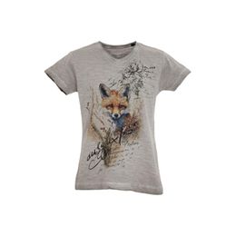 Kurzarmhemd HANGOWEAR "Kinder T-Shirt DICKY KIDS", Jungen, Gr. 98, EURO, grau, Obermaterial: 100% Baumwolle CO., Hemden