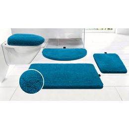 Badematte Bruno Banani "Lana Premium", mosaic blau, H:25mm, Polyacryl, Badematten, Badematte, Badteppich, Badematten, unifarben, auch als 3 teiliges Set & rund