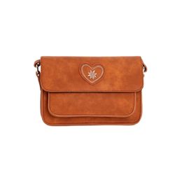 Handtasche LADY EDELWEISS "Handtasche 17901", Damen, Gr. S, orange, Obermaterial: 50% Sonstiges Material (Ananasfaser) AM_PF . 50% Polyurethan PU., Taschen Handtasche