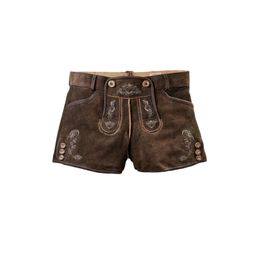 MADDOX COUNTRY Lederhose COUNTRY MADDOX "Lederhose DALIA", Damen, Gr. 34, EURO, braun, Obermaterial: 100% Ziegenleder goatskin., Hosen