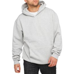 Hoodie DAILY COTTON "Daily Cotton Kapuzenpullover im Oversize Schnitt Unifarben - Kapuzenpullover Loose-Fit", Jungen, Gr. XL, grau melange, Obermaterial: 65% Baumwolle CO. 35% Polyester PES., Sweatshirts Hoodie, Herren Basic Kapuzen-Sweatshirt Oversized Raglan Sweater