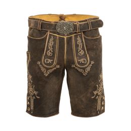 MADDOX COUNTRY Lederhose COUNTRY MADDOX "Lederhose HOPFENSEE", Herren, Gr. 54, EURO, braun (dunkelbraun), Obermaterial: 100% Ziegenleder goatskin., Hosen