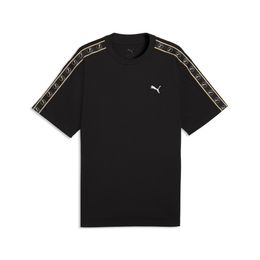 T-Shirt Puma "ESS ELEVATED TAPE RELAXED TEE", Jungen, Gr. S, Puma schwarz, Jersey, Obermaterial: 100% Baumwolle, unifarben, relaxed fit normal, Rundhals, Shirts T-Shirt, mit Kurzarm, bedruckte oder unifarbene Optik, Relaxed Fit