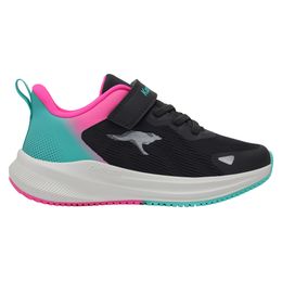 Sneaker Kangaroos "K-RDK TREADLE EV", M&auml;dchen, Gr. 28, raven, neon pink, Mesh, Synthetik, Schuhe Sneaker