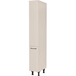 Apothekerschrank Nobilia "MIAMI", mit 5 Einh&auml;ngek&ouml;rben, Breite 30 cm, H&ouml;he 216,6 cm", beige (front: sand korpus: sand), B:30cm H:216,6cm T:58,3cm, Schr&auml;nke, Apothekerschrank, vormontiert, Ein- und Auszugsd&auml;mpfung SoftStoppPro