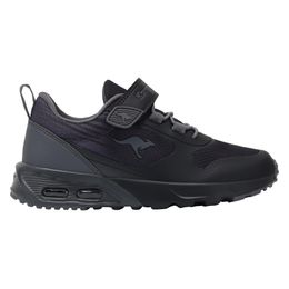 Kangaroos M&auml;dchen Sneaker "KX-TEMPO EV", Gr. 37jet schwarz, steel grau, Mesh, Synthetik, Schuhe