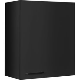 H&auml;ngeschrank Nobilia "MIAMI", Ausrichtung w&auml;hlbar, vormontiert", front: schwarz supermatt korpus: schwarz, B:60cm H:72cm T:37,2cm, Schr&auml;nke, H&auml;ngeschrank, in drei Breiten: 30, 45 und 60 cm, mit Soft-Close-Funktion