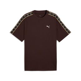 T-Shirt Puma "ESS ELEVATED TAPE RELAXED TEE", Jungen, Gr. L, chocolate fondue, Jersey, Obermaterial: 100% Baumwolle, unifarben, relaxed fit normal, Rundhals, Shirts T-Shirt, mit Kurzarm, bedruckte oder unifarbene Optik, Relaxed Fit