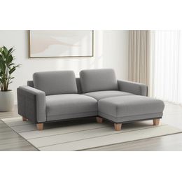 Sit & More Ecksofa SIT & MORE "Concept", beige (grau), B:226cm H:84cm T:167cm, 100% Polyester, Sofas, Ecksofa, Modernes Sofa in drei Fu&szlig;farben zur Auswahl