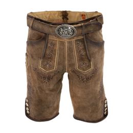 MADDOX COUNTRY Lederhose COUNTRY MADDOX "Lederhose RONN", Herren, Gr. 58, EURO, braun (mittelbraun), Obermaterial: 100% Ziegenleder goatskin., Hosen