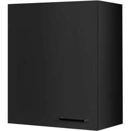 H&auml;ngeschrank Nobilia "MIAMI", Ausrichtung w&auml;hlbar, vormontiert", front: schwarz supermatt korpus: schwarz, B:60cm H:72cm T:37,2cm, Schr&auml;nke, H&auml;ngeschrank, in drei Breiten: 30, 45 und 60 cm, mit Soft-Close-Funktion