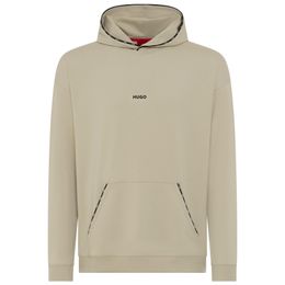 Hoodie HUGO UNDERWEAR "NOAH", Herren, Gr. L (52), beige overflow 923, Sweatware, Obermaterial: 61% Baumwolle, 34% Modal, 5% Elasthan, relaxed fit normal, Rippb&uuml;ndchen, Sweatshirts Hoodie