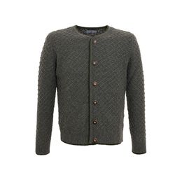 Strickjacke Almsach "Strickjacke HE-SCM-71", Herren, Gr. L, grau (anthrazit), Obermaterial: 60% Schurwolle WV. 40% Polyamid PA., Strickjacken Strickjacke