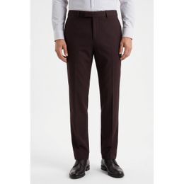 Baukastenhose Cinque "CITOTTI-H", Herren, Gr. 46, N + S Gr, braun (bordeaux), Web, Obermaterial: 54% Polyester, 41% Schurwolle, 5% Elasthan, unifarben, gerade, unten schmal lang, Hosen, Tapered Fit, Schurwollmix