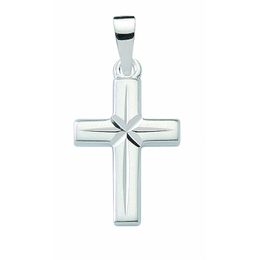 Adelia&acute;s Kreuzkette ADELIA&acute;S "Halskette - Kreuzkette mit Kreuz Anh&auml;nger aus 925 Silber", silber, Halsketten, Damen, Silber 925 (Sterlingsilber), Kreuzkette, Schmuckset mit bis 45 cm stufenlos verstellbarer 925 Silber Halskette